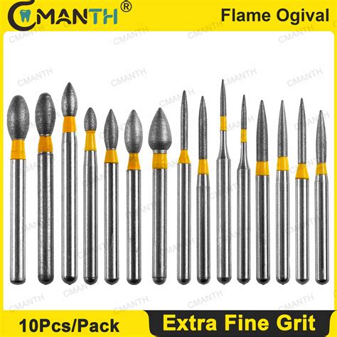 Dental Diamond Burs Drill Strawberries Bur Fg Dia 1 6mm Fo Flame Ogival
