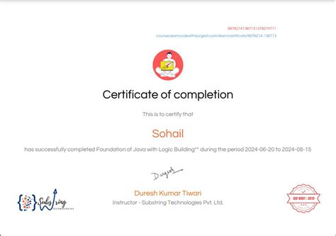 completed java with logic building course sohail karmani posted on