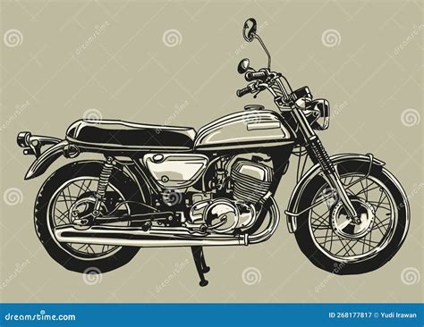 Vector Illustration Classic Motorcycle T500 Titan Stock Vector Illustration Of Delivery