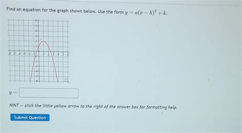 Solved Find An Equation For The Graph Shown Below Use The Chegg