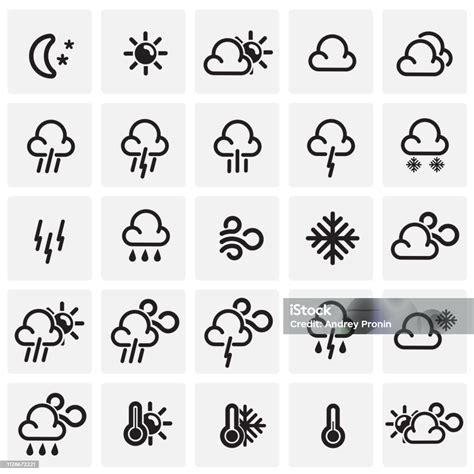 일기 예보 아이콘 사각형 배경 그래픽 및 웹 디자인 현대 간단한 벡터 기호에 대 한 설정합니다 인터넷 개념입니다 웹사이트 디자인