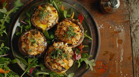 Crab Stuffed Portobello Mushrooms