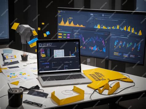 Premium Photo Analyst Working On Data Analysis Or Bi Dashboard On