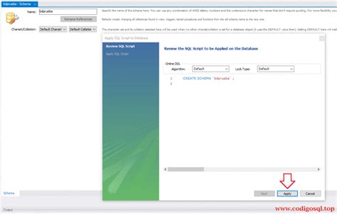 como crear base de datos en mysql workbench