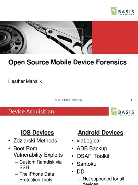 Open Source Mobile Device Forensics Pdf Android Operating System