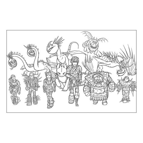 Раскраска Как приручить дракона 3 распечатать или скачать