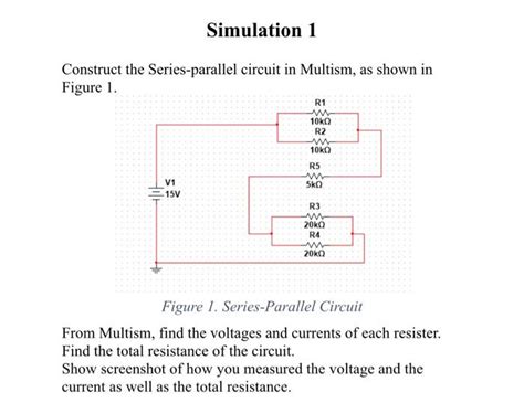 Solved Simulation Construct The Series Parallel Circuit In Chegg