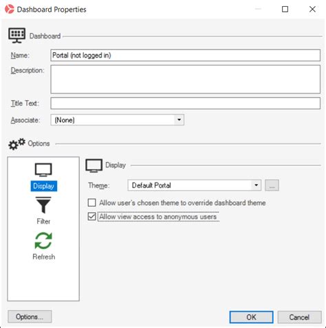 Enable Anonymous View Of A Dashboard