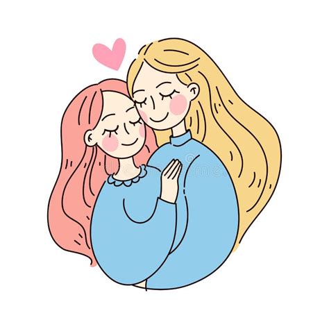 Koncepcja Rodziny Lesbijek Lgbt Naklejka Na Ca Owanie I Przytulanie Ilustracja Wektorowa