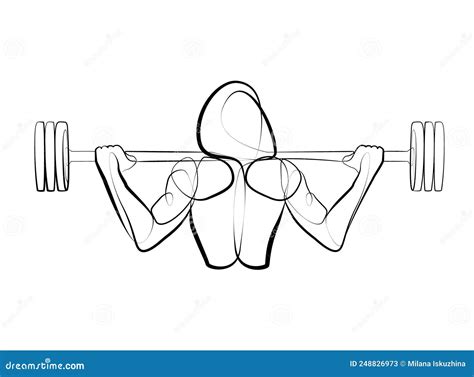 Sports Girl RAISE The BAR Sports Girl Standing With Her Back Stock Vector Illustration Of