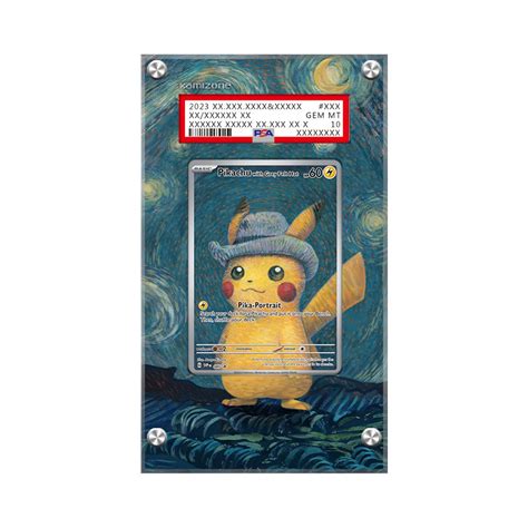 Pikachu With Grey Felt Hat Pokémon Extended Psa Artwork Protective Display Case Etsy