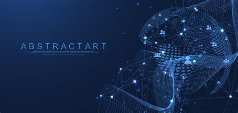 Premium Vector Big Data Visualization Social Network Communication