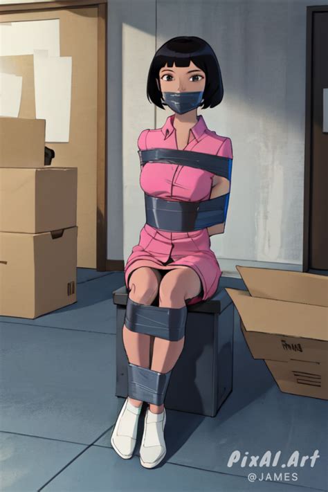 Julie Yamamoto tied up and gagged by james5456 on DeviantArt