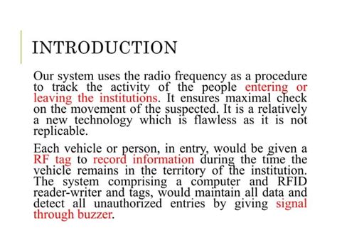 rfid based access control and proximity security system ppt