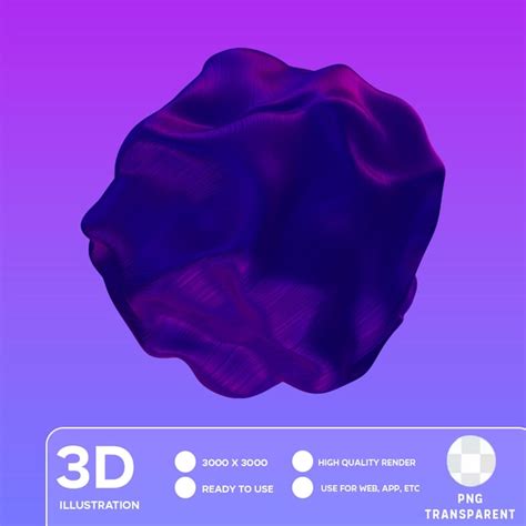 Premium Psd Psd 3d Abstract Shape Oragnic 3d Illustration