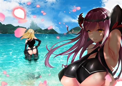 Lady J And Hasumi Rain Valkyrie Drive And 1 More Drawn By