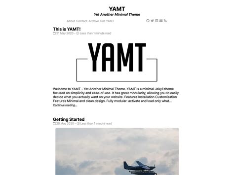 Jekyll Yamt Jekyll Themes And Templates