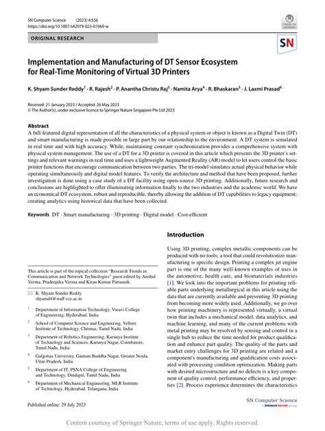 Implementation And Manufacturing Of Dt Sensor Ecosystem For Real Time