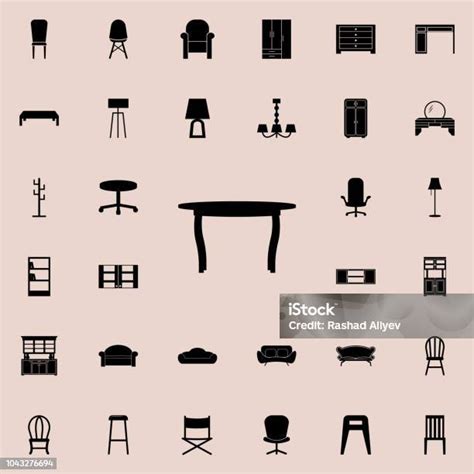 테이블 아이콘입니다 웹 및 모바일에 대 한 보편적인 가구 아이콘 설정 가구에 대한 스톡 벡터 아트 및 기타 이미지 가구
