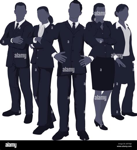 Illustration Of A Young Dynamic Smart Business Team Stock Vector Image And Art Alamy