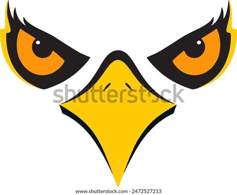 Eagle Eye Vector Drawing Beak Aggresive Stock Vector Royalty Free