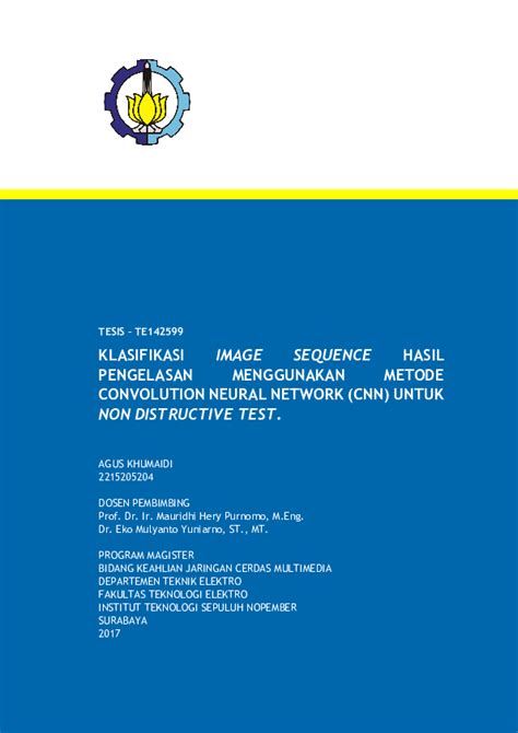 Pdf Klasifikasi Image Sequence Hasil Pengelasan Menggunakan Metode Convolution Neural Network