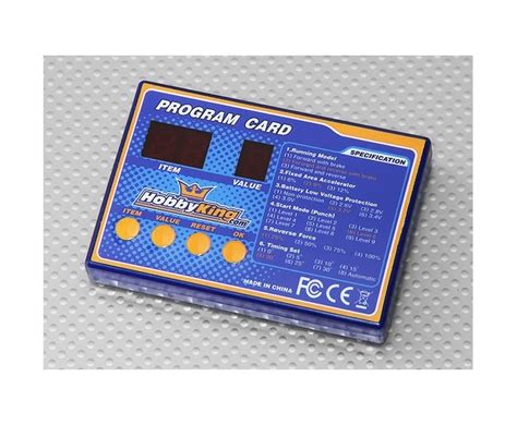 Hobbyking Boat Esc Programming Card Hobbyking Boat Esc Programming Card