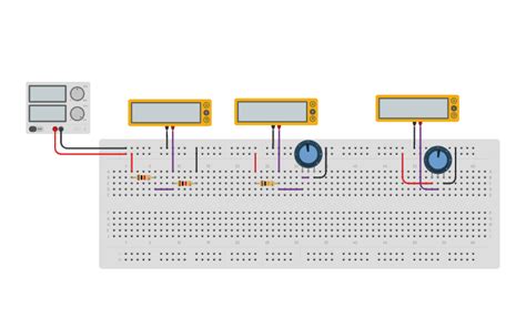 Circuit Design Divisor De Tensão Resistivo Senai Tinkercad