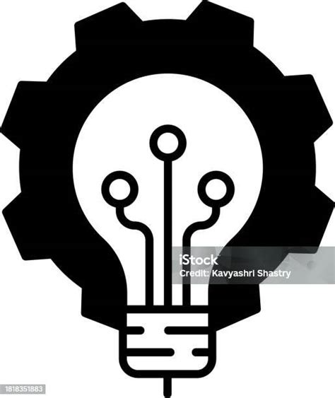 프로세스 아이디어 기술 솔리드 글리프 벡터 일러스트 레이 션 개념에 대한 스톡 벡터 아트 및 기타 이미지 개념 개념과 주제 기계류 Istock