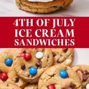 4th Of July Dessert Ice Cream Sandwiches