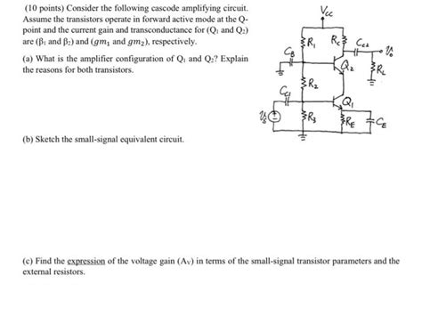 Solved Vec 10 Points Consider The Following Cascode