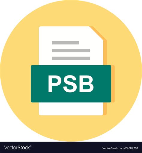 Psb File Document Icon Royalty Free Vector Image
