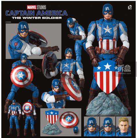 Mafex 美国队长2 电影版 美国队长经典装漫威可动人偶 拆盒