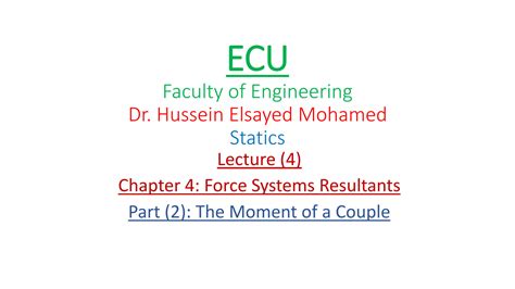 Solution Statics Lecture 4 Ch 4 The Moment Of The Couple Studypool