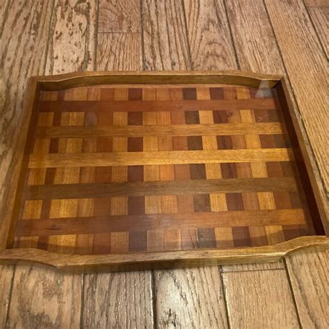 Vintage Accents Vintage Wooden Serving Task Tray Poshmark