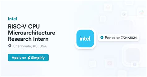 Risc V Cpu Microarchitecture Research Intern Intel Simplify Jobs
