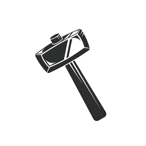 Premium Vector Black Hammer Vector Element Design Template