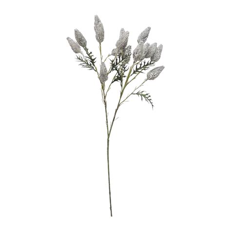 Urban Dried Look Artificial Flower 71cm Foxtail Grass Stem Grey