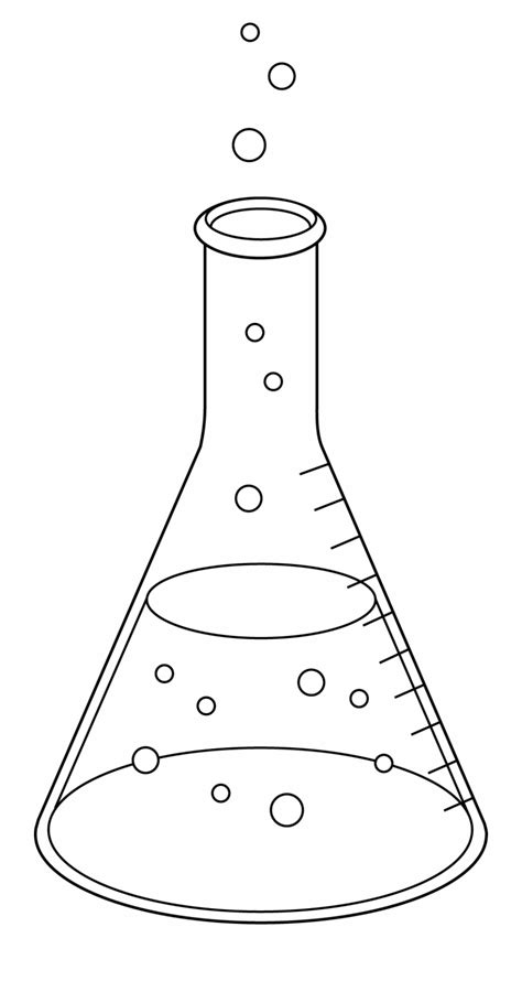 Science Beaker Coloring Pages