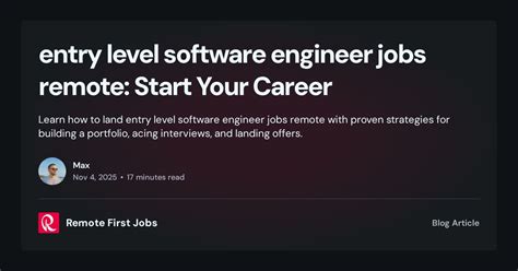 Entry Level Software Engineer Jobs Remote Start Your Career