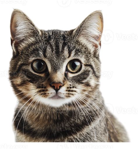 Adorable tabby cat with green eyes 52654946 PNG