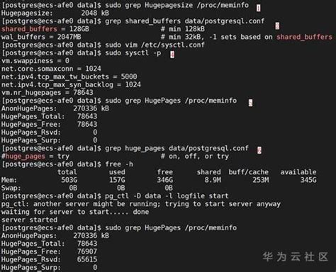 技术实践丨postgresql开启huge Page场景分析 华为云开发者联盟 博客园