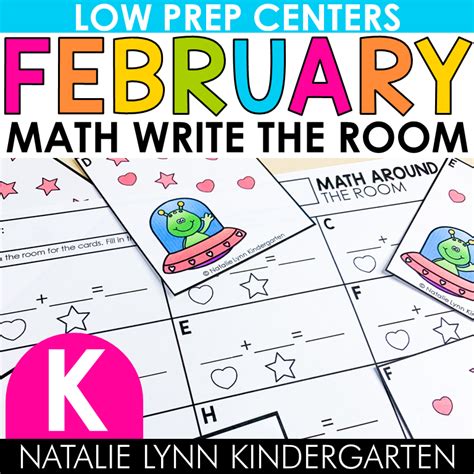February Write The Room Kindergarten Math Centers Winter Math Centers