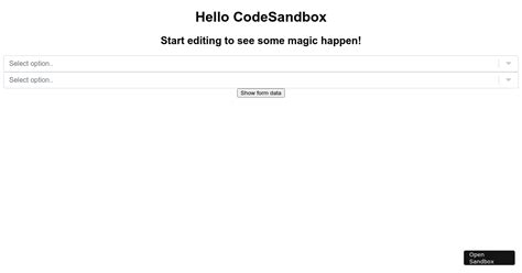 React Functional Select And React Hook Form Forked Codesandbox