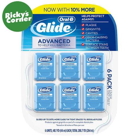 Oral B Glide Advanced Floss 6 Pack Lazada Ph