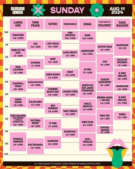 Outside Lands 2024 Set Times And Essential Info Edm Identity