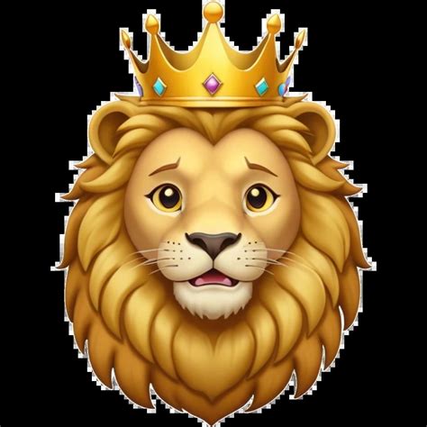 Lion With Crown Emoji Ai Emoji Generator