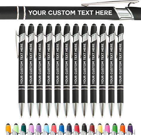 Yingya Personalized Pens With Stylus Tip Ballpoint Pens Engraved Name