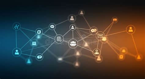 A Digital Network Visualization With Interconnected Nodes And Lines Representing A Stock