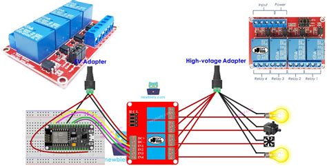 ESP8266 4 Channel Relay Module ESP8266 Tutorial